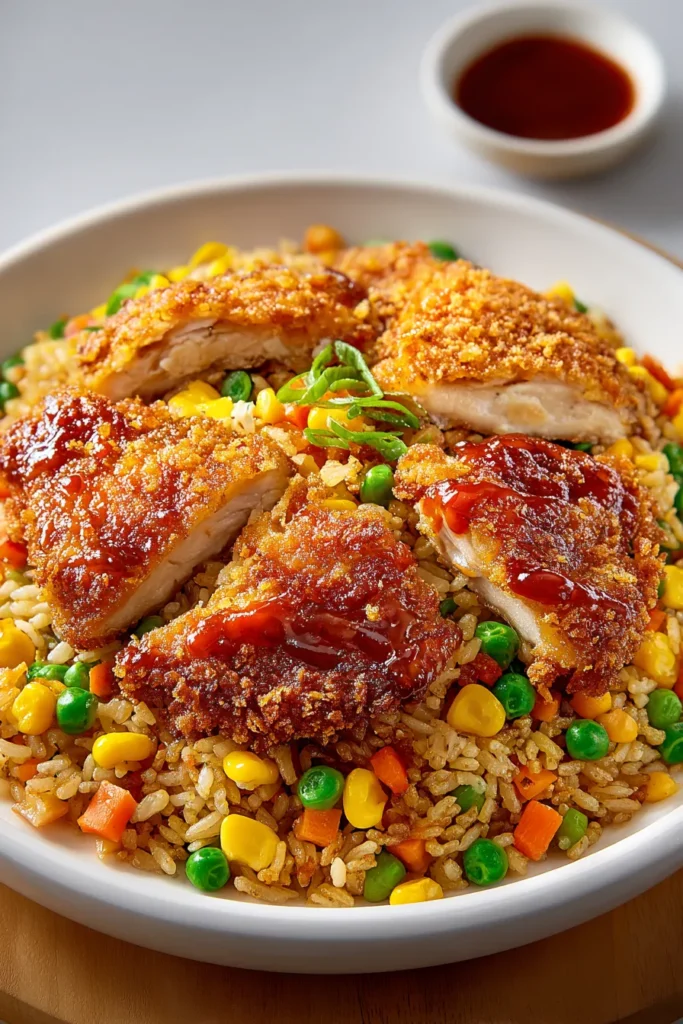 Crispy Saucy Chicken with Vegetable Fried Rice – Yummy Casa
