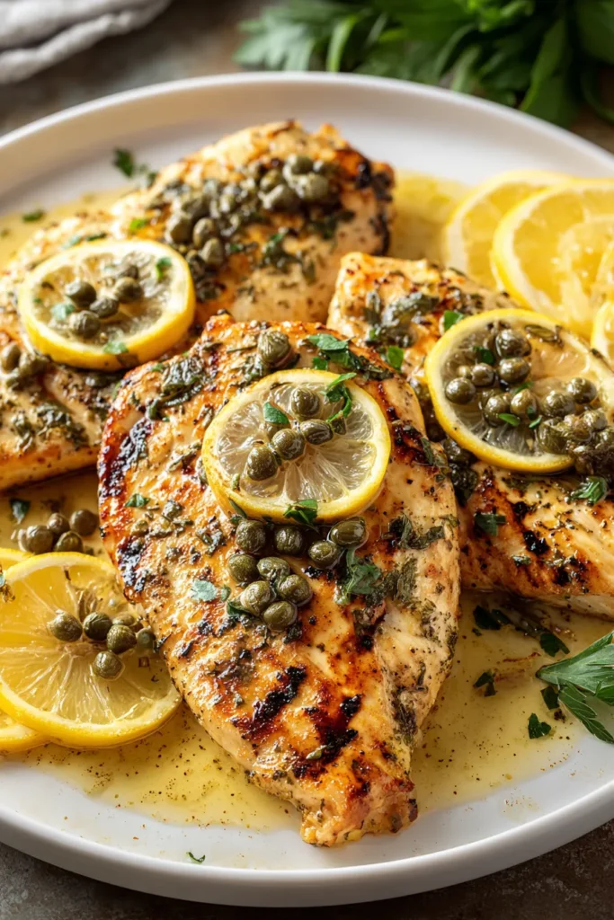 Lemon Herb Grilled Chicken Piccata – Yummy Casa