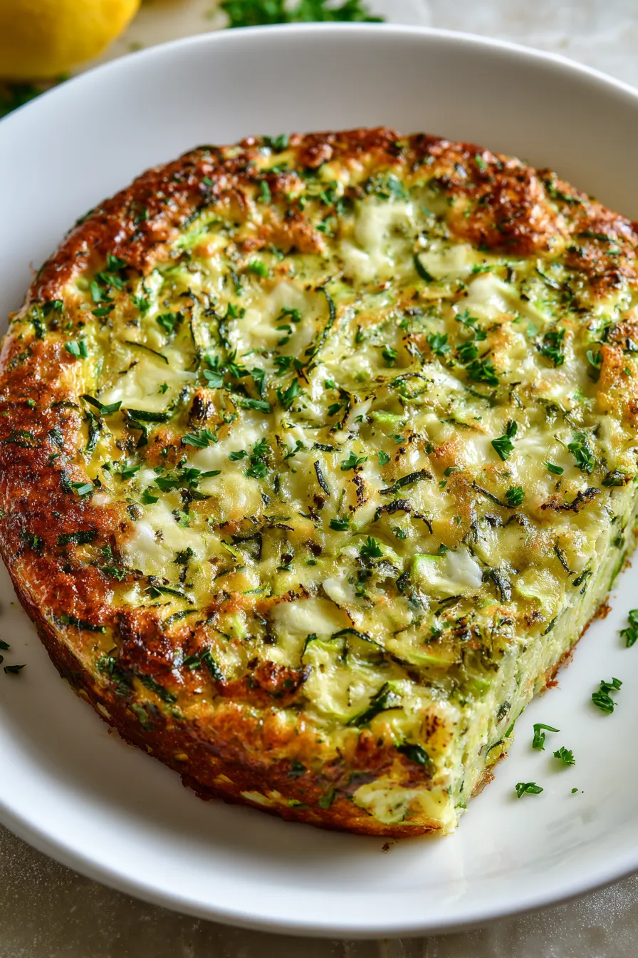Summer Garden Crustless Zucchini Pie – Yummy Casa