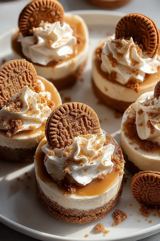 No Bake Mini Biscoff Cheesecakes – Yummy Casa