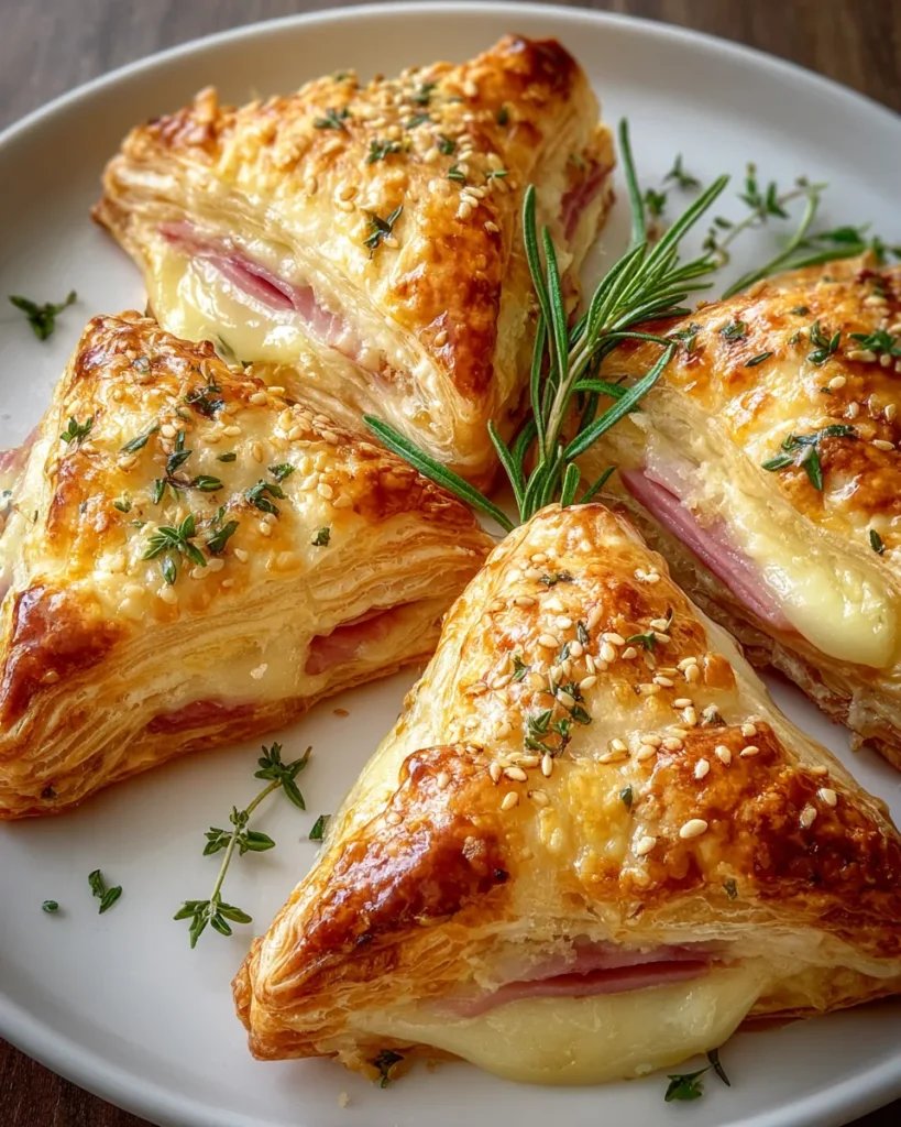 Ham & Cheese Puff Pastry Christmas Trees – Yummy Casa