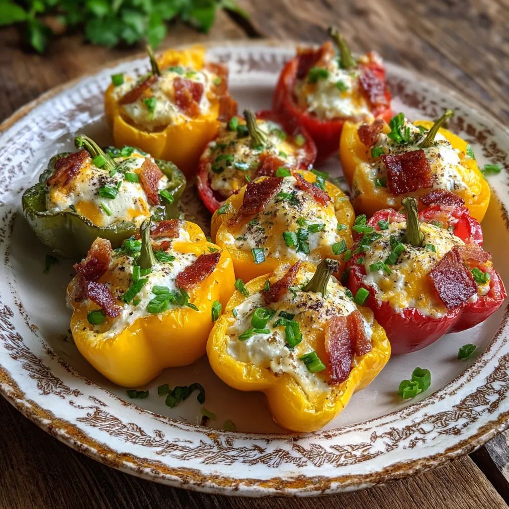 Protein Snack Cheese Stuffed Mini Peppers – Yummy Casa