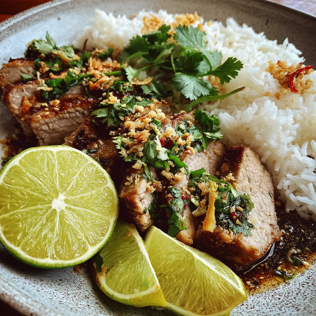 Ginger Lime Pork with Coconut Rice – Yummy Casa