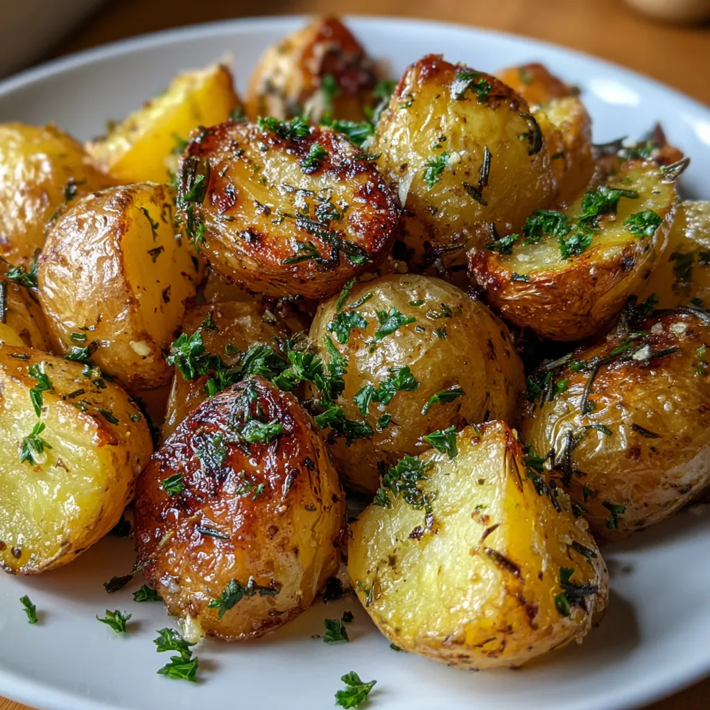 Crispy Garlic Roasted Potatoes – Yummy Casa